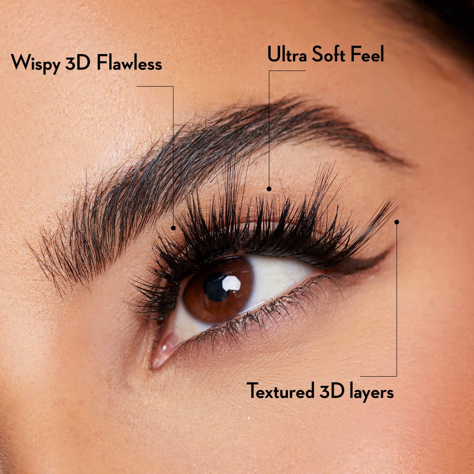Luxe 3D Flawless - Fox Eye - 140 DIY Cluster Lashes - ONE V SALON PRO