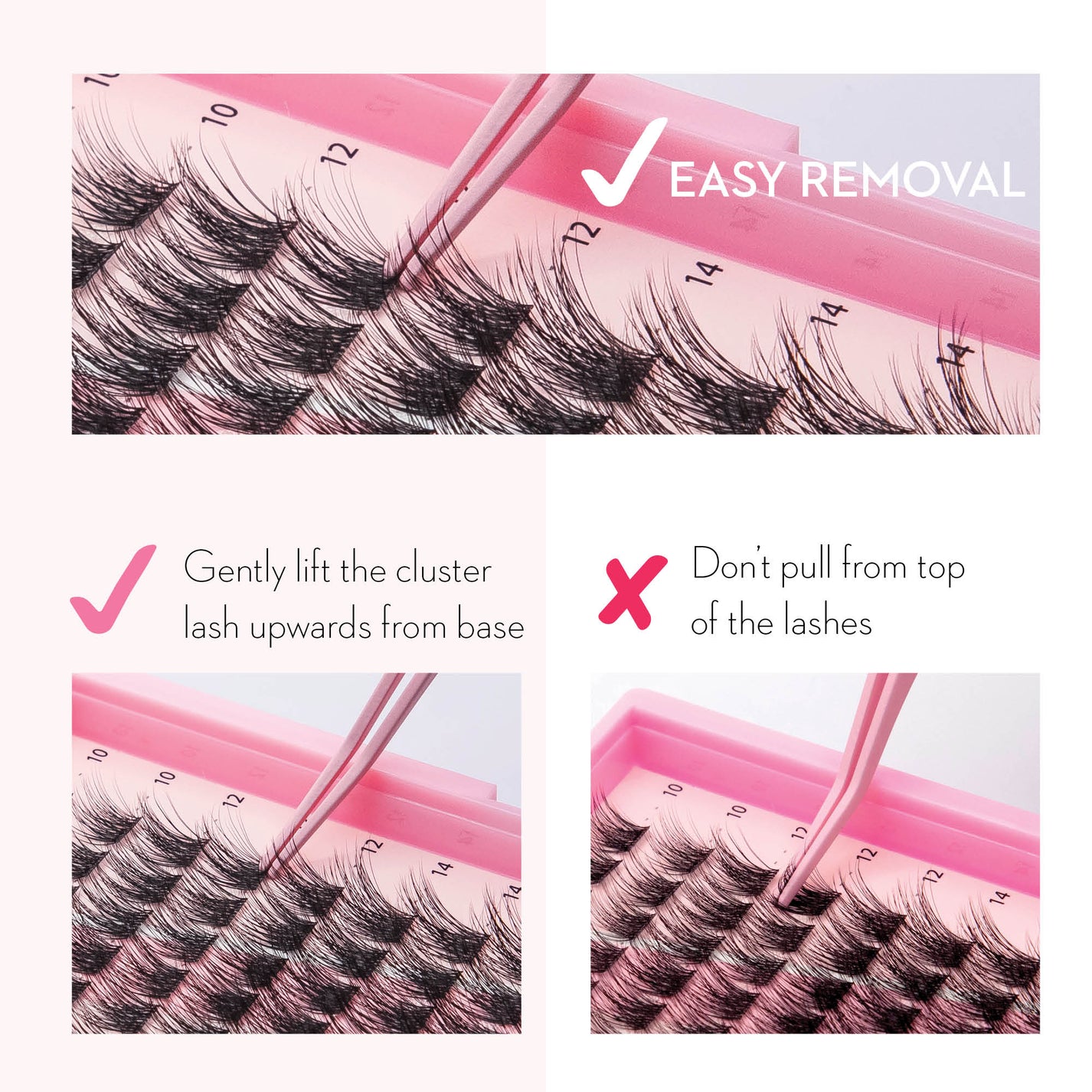 Miss Wispy Cluster Lashes - Applicator Tweezer . - ONE V SALON PRO