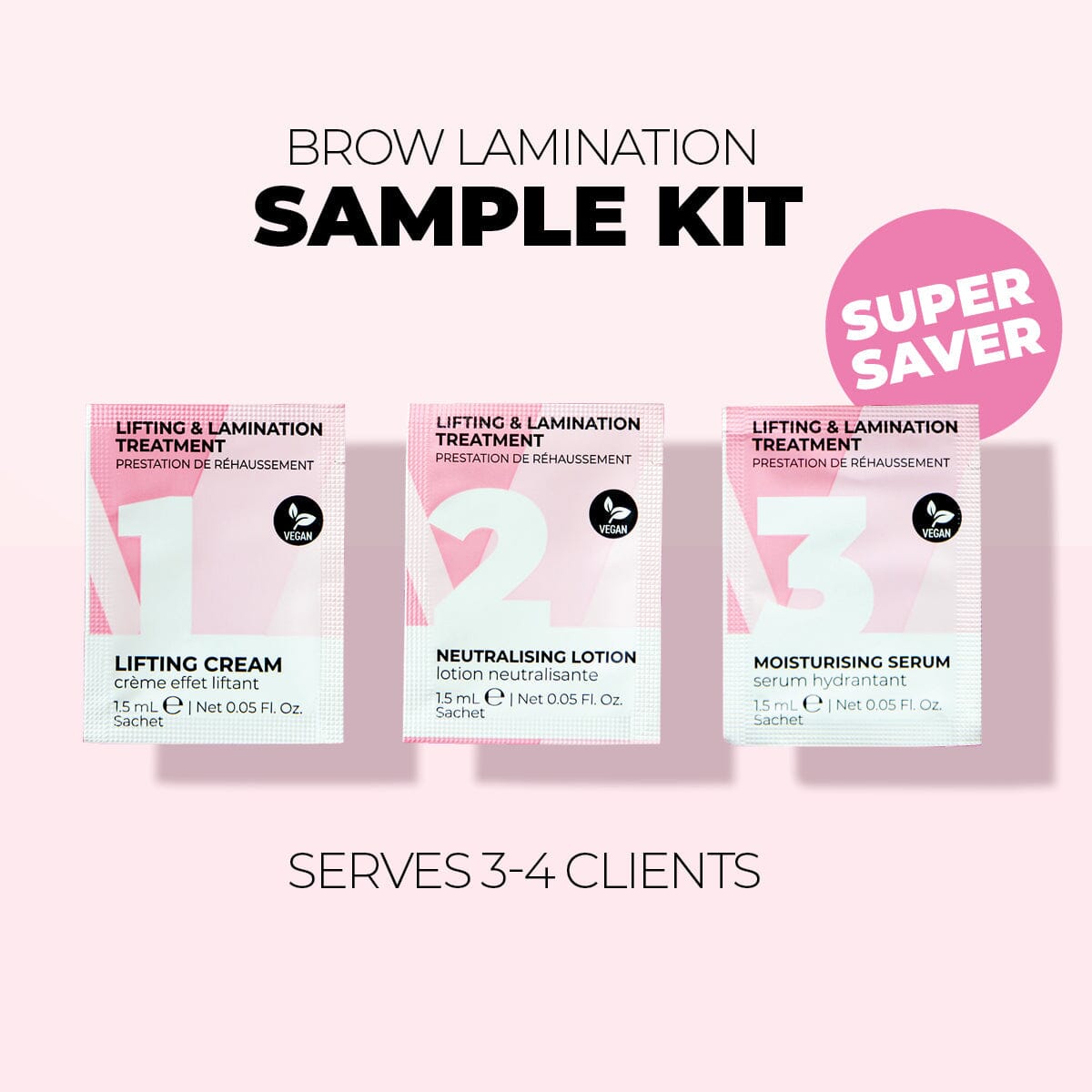 Lash Lift & Brow Lamination Sample Kit - ONE V SALON PRO